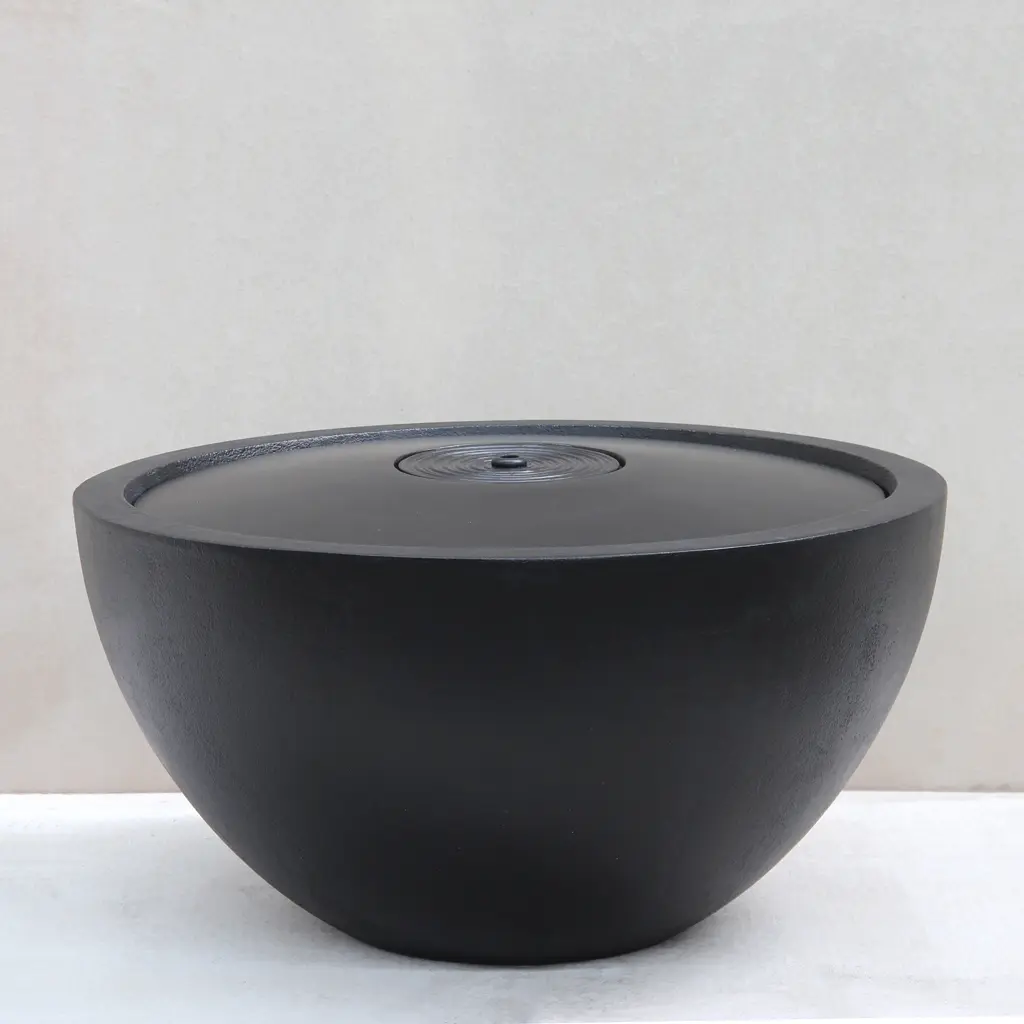 Black Mini Volcano Bubbler D77.4cm x H43.5cm | Kellock Pots & Planters