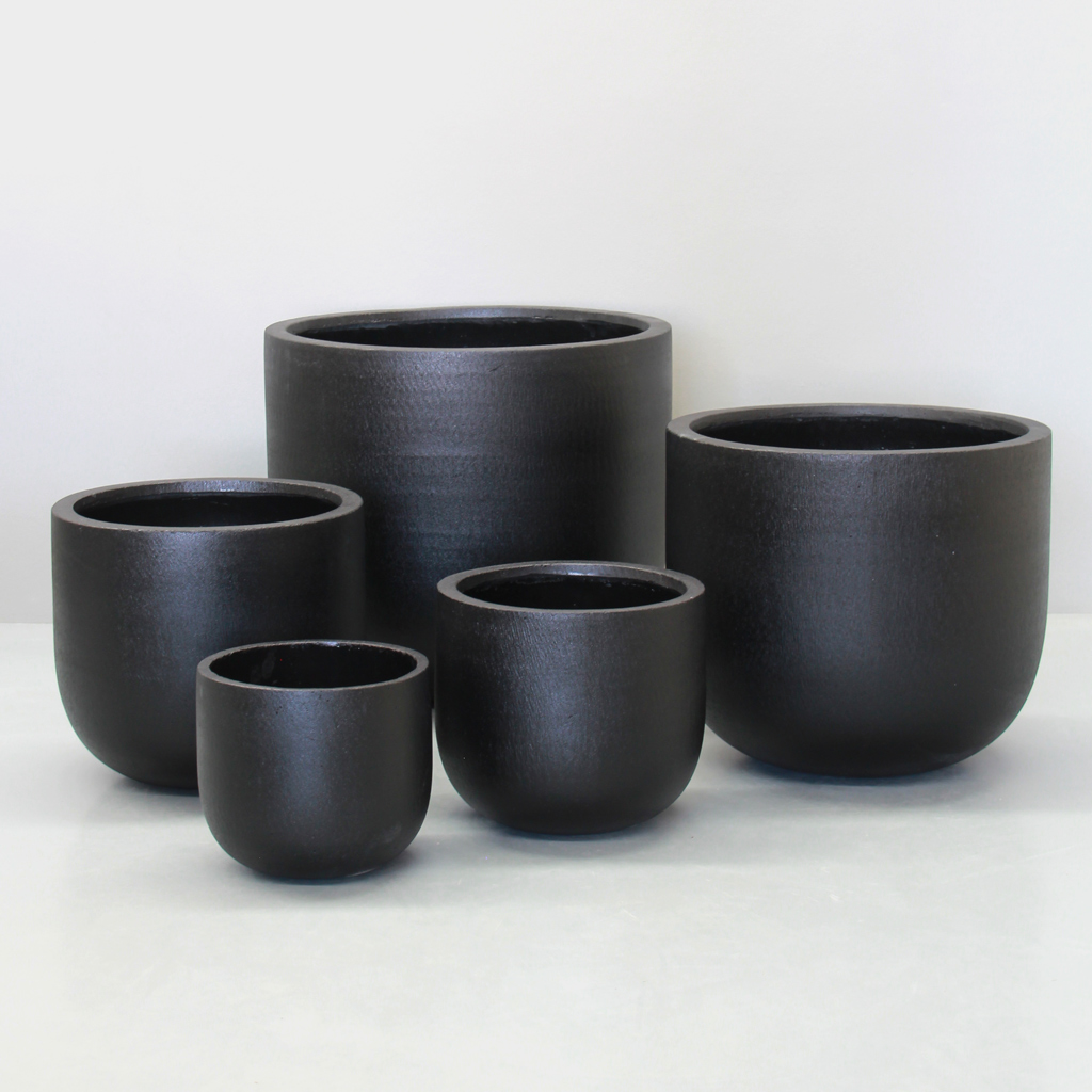 Black Stone Plain U Pot | Kellock Pots & Planters