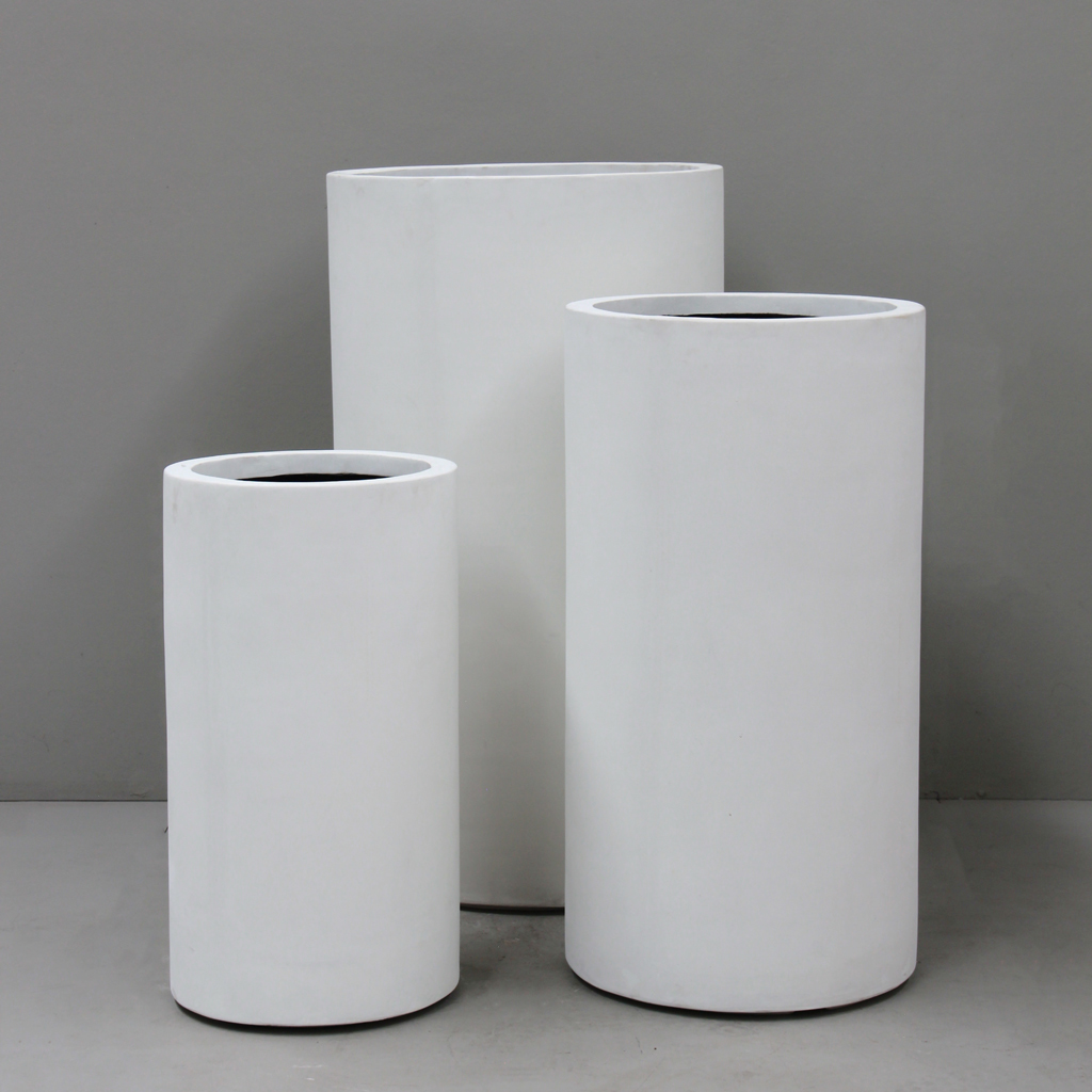 White Slim Cylinder Pot | Kellock Pots & Planters