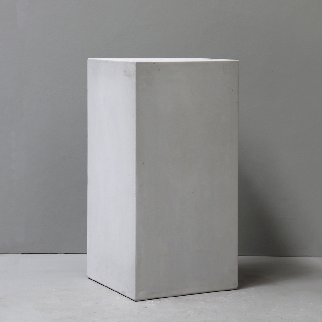 Grey Square Plinth - L40cm x W40cm x H80cm | Kellock Pots & Planters
